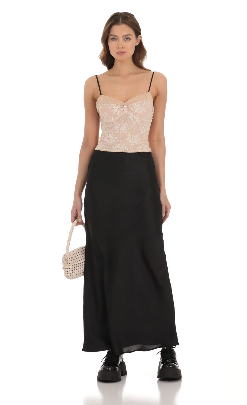 Mesh Lace Sheer Top in Beige | LUCY IN THE SKY