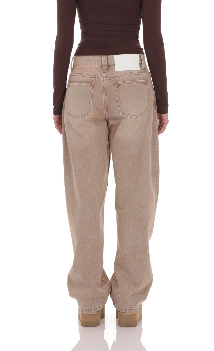 Barrel Jeans in Brown | LUCY IN THE SKY